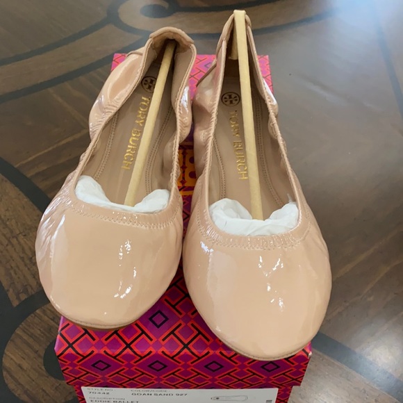 Tory Burch | Shoes | New Tory Burch Eddie Ballet Softnaplak Goan Sand ...
